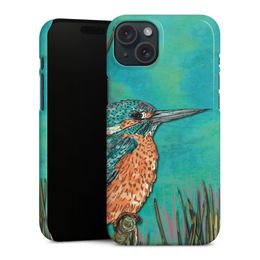 DeinDesign iPhone 15 Plus Handy Premium Case Smartphone Handyh&uuml;lle Schutzh&uuml;lle gl&auml;nzend Painting Bird Animals Premium Case