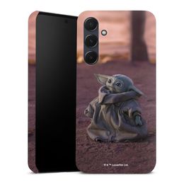 DeinDesign Galaxy A55 5G Handy Premium Case Smartphone Handyh&uuml;lle Schutzh&uuml;lle gl&auml;nzend The Child Star Wars Baby Yoda Premium Case