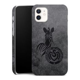 DeinDesign iPhone 12 mini Handy Premium Case Smartphone Handyh&uuml;lle Schutzh&uuml;lle matt Official Licensed Product Msv Duisburg Zebra Premium Case