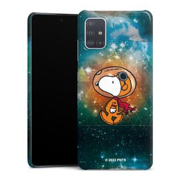 DeinDesign Galaxy A51 Handy Premium Case Smartphone Handyh&uuml;lle Schutzh&uuml;lle gl&auml;nzend Official Licensed Product Snoopy Astronaut Premium Case