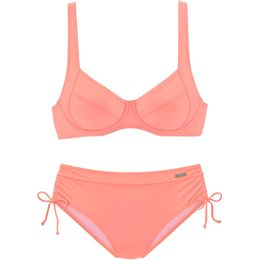 Lascana Damen B&uuml;gel-Bikini, lachs, Gr&ouml;&szlig;e 46D