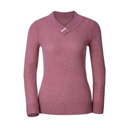WITT Damen V-Ausschnitt-Pullover in Boucl&eacute;-Qualit&auml;t, erika, Gr&ouml;&szlig;e 52