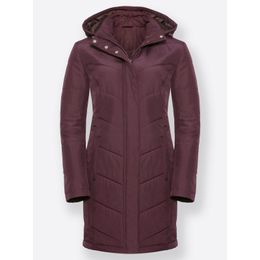WITT Damen Longjacke mit abnehmbarer Kapuze, bordeaux, Gr&ouml;&szlig;e 50