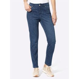 Heine Damen 7/8-Jeans, Blau, Gr. 38, Skinny, Material: Baumwolle