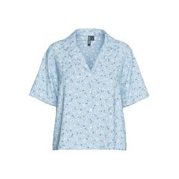 Pieces Bluse 'PCNya' Damen Gr&ouml;&szlig;e M blau / dunkelblau / wei&szlig;