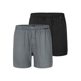 Schiesser Boxershorts 'Basic' Herren Gr&ouml;&szlig;e XXXL grau / schwarz