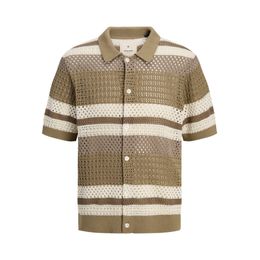 Jack & Jones Premium Strickjacke 'JPRBluwilmer' Herren Gr&ouml;&szlig;e L beige / braun / oliv