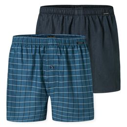 Schiesser Boxershorts Herren Gr&ouml;&szlig;e S navy / schwarz