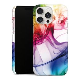 DeinDesign iPhone 15 Pro Max Handy Premium Case Smartphone Handyh&uuml;lle Schutzh&uuml;lle gl&auml;nzend Rainbow Colour Water Premium Case