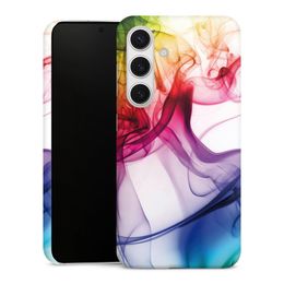 DeinDesign Galaxy S24 Handy Premium Case Smartphone Handyh&uuml;lle Schutzh&uuml;lle gl&auml;nzend Rainbow Colour Water Premium Case