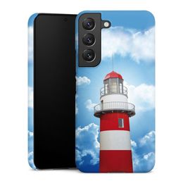 DeinDesign Galaxy S22 Handy Premium Case Smartphone Handyh&uuml;lle Schutzh&uuml;lle matt Cloud Lighthouse Sky Premium Case