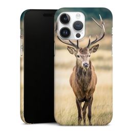 DeinDesign iPhone 14 Pro Max Handy Premium Case Smartphone Handyh&uuml;lle Schutzh&uuml;lle matt Forrest Deer Meadow Premium Case