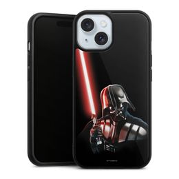 DeinDesign iPhone 15 Handy Gallery Case Handyh&uuml;lle 9H Geh&auml;rtetes Glas R&uuml;ckseite H&uuml;lle Merchandise Darth Vader Star Wars Gallery Case