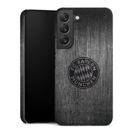 DeinDesign Galaxy S22 Handy Premium Case Smartphone Handyh&uuml;lle Schutzh&uuml;lle matt Fcb Metallic Look Fc Bayern M&uuml;nchen Premium Case