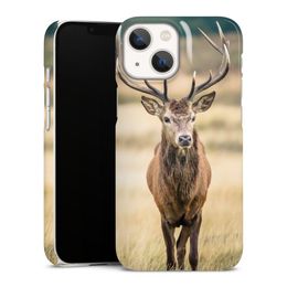 DeinDesign iPhone 13 Mini Handy Premium Case Smartphone Handyh&uuml;lle Schutzh&uuml;lle gl&auml;nzend Forrest Deer Meadow Premium Case
