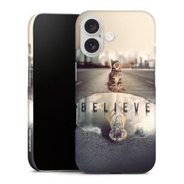 DeinDesign iPhone 16 Handy Premium Case Smartphone Handyhülle Schutzhülle glänzend Tiger Motivation Animals Premium Case