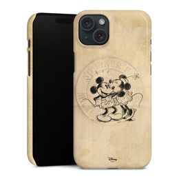 DeinDesign iPhone 15 Plus Handy Premium Case Smartphone Handyh&uuml;lle Schutzh&uuml;lle gl&auml;nzend Minnie Mouse Vintage Mickey Mouse Premium Case