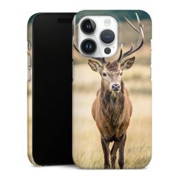 DeinDesign iPhone 14 Pro Handy Premium Case Smartphone Handyh&uuml;lle Schutzh&uuml;lle matt Forrest Deer Meadow Premium Case