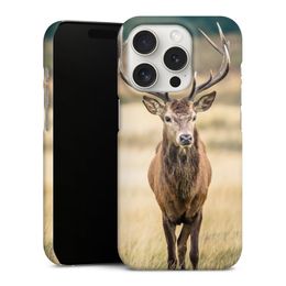 DeinDesign iPhone 15 Pro Handy Premium Case Smartphone Handyh&uuml;lle Schutzh&uuml;lle matt Forrest Deer Meadow Premium Case