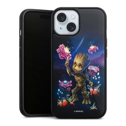 DeinDesign iPhone 15 Handy Gallery Case Handyh&uuml;lle 9H Geh&auml;rtetes Glas R&uuml;ckseite H&uuml;lle Baby Groot Marvel Guardians Of The Galaxy Gallery Case