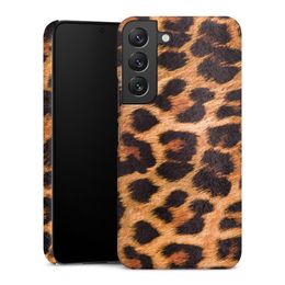 DeinDesign Galaxy S22 Handy Premium Case Smartphone Handyh&uuml;lle Schutzh&uuml;lle matt Animal Print Leopard Fur Premium Case