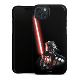 DeinDesign iPhone 15 Plus Handy Premium Case Smartphone Handyh&uuml;lle Schutzh&uuml;lle gl&auml;nzend Merchandise Darth Vader Star Wars Premium Case
