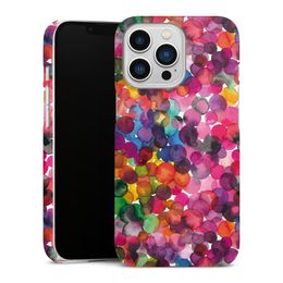 DeinDesign iPhone 13 Pro Handy Premium Case Smartphone Handyh&uuml;lle Schutzh&uuml;lle matt Water Colour Colourful Points Premium Case