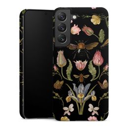 DeinDesign Galaxy S22 Handy Premium Case Smartphone Handyh&uuml;lle Schutzh&uuml;lle matt Flower Wreath Bee Blossom Premium Case