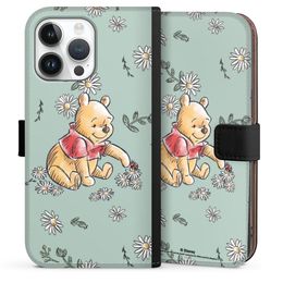 DeinDesign iPhone 14 Pro Max Handy Klapph&uuml;lle Handyh&uuml;lle aus Kunst Leder schwarz Flip Case Disney Winnie The Pooh Official Licensed Product Sideflip mit Lasche