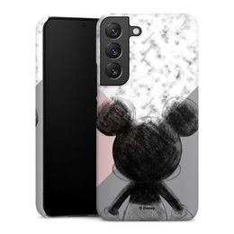 DeinDesign Galaxy S22 Handy Premium Case Smartphone Handyh&uuml;lle Schutzh&uuml;lle matt Marble Disney Mickey Mouse Premium Case