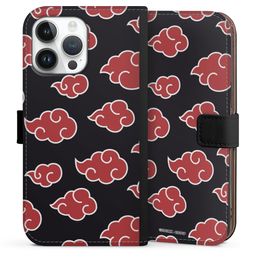 DeinDesign iPhone 14 Pro Max Handy Klapph&uuml;lle Handyh&uuml;lle aus Kunst Leder schwarz Flip Case Akatsuki Official Licensed Product Naruto Shippuden Sideflip mit 