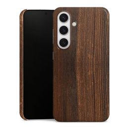 DeinDesign Galaxy S24 Handy Premium Case Smartphone Handyh&uuml;lle Schutzh&uuml;lle gl&auml;nzend Wood Nut Tree Wooden Look Premium Case