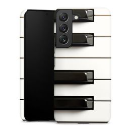 DeinDesign Galaxy S22 Handy Premium Case Smartphone Handyh&uuml;lle Schutzh&uuml;lle matt Klavier Music Piano Premium Case