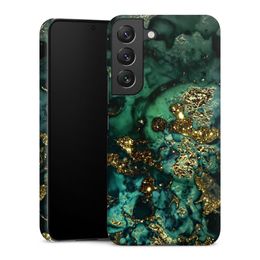 DeinDesign Galaxy S22 Handy Premium Case Smartphone Handyh&uuml;lle Schutzh&uuml;lle matt Muster Glitzer Marble Premium Case