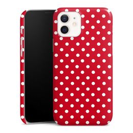 DeinDesign iPhone 12 Handy Premium Case Smartphone Handyh&uuml;lle Schutzh&uuml;lle gl&auml;nzend Retro Polka Dots Points Premium Case