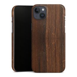 DeinDesign iPhone 14 Plus Handy Premium Case Smartphone Handyh&uuml;lle Schutzh&uuml;lle gl&auml;nzend Wood Nut Tree Wooden Look Premium Case