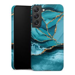 DeinDesign Galaxy S22 Handy Premium Case Smartphone Handyh&uuml;lle Schutzh&uuml;lle matt Marble Gemstone Glitzer Premium Case