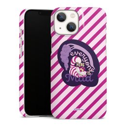 DeinDesign iPhone 13 Mini Handy Premium Case Smartphone Handyh&uuml;lle Schutzh&uuml;lle gl&auml;nzend Disney Grinning Cat Alice In Wonderland Premium Case