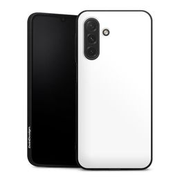 DeinDesign Galaxy A26 Handy Premium Silikon H&uuml;lle Handyh&uuml;lle schwarz Case White Colour Unicoloured Silikon Premium Case
