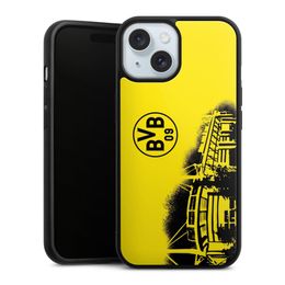 DeinDesign iPhone 15 Handy Gallery Case Handyh&uuml;lle 9H Geh&auml;rtetes Glas R&uuml;ckseite H&uuml;lle Stadium Bvb Borussia Dortmund Gallery Case