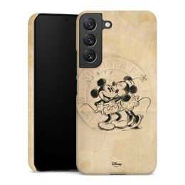 DeinDesign Galaxy S22 Handy Premium Case Smartphone Handyh&uuml;lle Schutzh&uuml;lle matt Minnie Mouse Vintage Mickey Mouse Premium Case