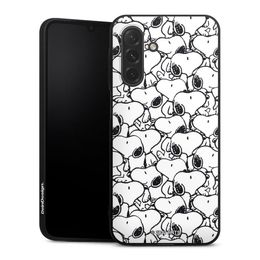 DeinDesign Galaxy A26 Handy Premium Silikon H&uuml;lle Handyh&uuml;lle schwarz Case Peanuts Snoopy Muster Silikon Premium Case