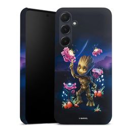 DeinDesign Galaxy A55 5G Handy Premium Case Smartphone Handyh&uuml;lle Schutzh&uuml;lle gl&auml;nzend Baby Groot Marvel Guardians Of The Galaxy Premium Case