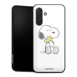 DeinDesign Galaxy A26 Handy Premium Silikon H&uuml;lle Handyh&uuml;lle schwarz Case Snoopy Love Peanuts Silikon Premium Case