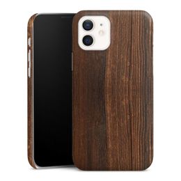 DeinDesign iPhone 12 Handy Premium Case Smartphone Handyh&uuml;lle Schutzh&uuml;lle matt Wood Nut Tree Wooden Look Premium Case