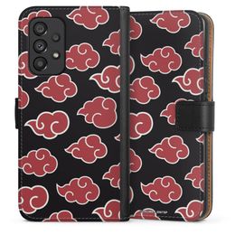 DeinDesign Galaxy A53 5G Handy Klapph&uuml;lle Handyh&uuml;lle aus Kunst Leder schwarz Flip Case Akatsuki Pattern Naruto Shippuden Sideflip mit langer Lasche