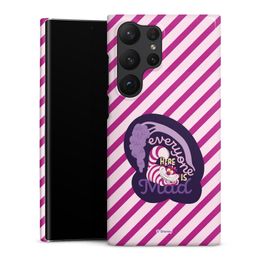 DeinDesign Galaxy S23 Ultra Handy Premium Case Smartphone Handyh&uuml;lle Schutzh&uuml;lle gl&auml;nzend Disney Grinning Cat Alice In Wonderland Premium Case