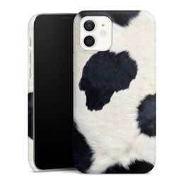 DeinDesign iPhone 12 Handy Premium Case Smartphone Handyh&uuml;lle Schutzh&uuml;lle gl&auml;nzend Animal Look Animal Print Cow Skin Premium Case