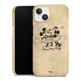 DeinDesign iPhone 14 Handy Premium Case Smartphone Handyh&uuml;lle Schutzh&uuml;lle matt Minnie Mouse Vintage Mickey Mouse Premium Case