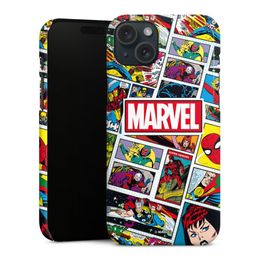 DeinDesign iPhone 15 Plus Handy Premium Case Smartphone Handyh&uuml;lle Schutzh&uuml;lle gl&auml;nzend Muster Comic Marvel Premium Case